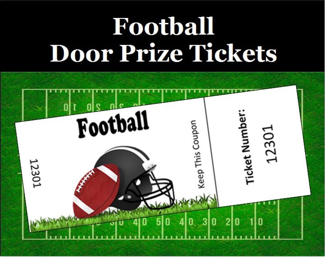 100 Numbered Tickets!~instant Download Football Door Prize Tickets ...