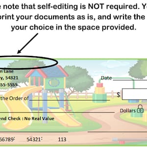 Editable Children's Play Checks~printable Pretend Play Checks~toy ...