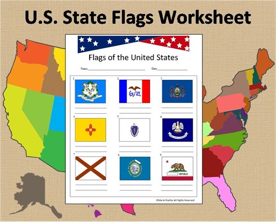 United States Flag Worksheet