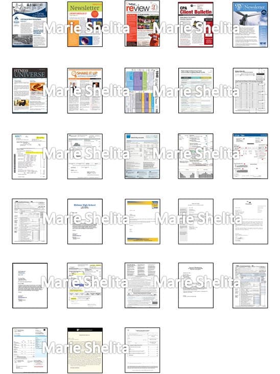 1:12 Printable Miniature Documents~digital Dollhouse Miniature ...