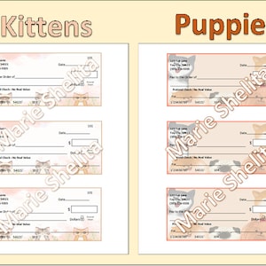 Editable Children's Play Checks~printable Pretend Play Checks~toy ...