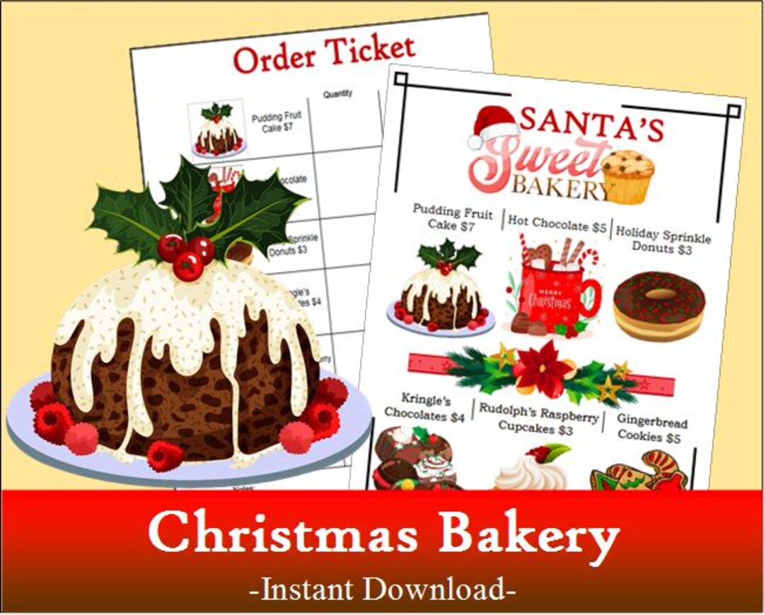 Pretend Play Christmas Bakery~dramatic Play Christmas Sweet Shop ...