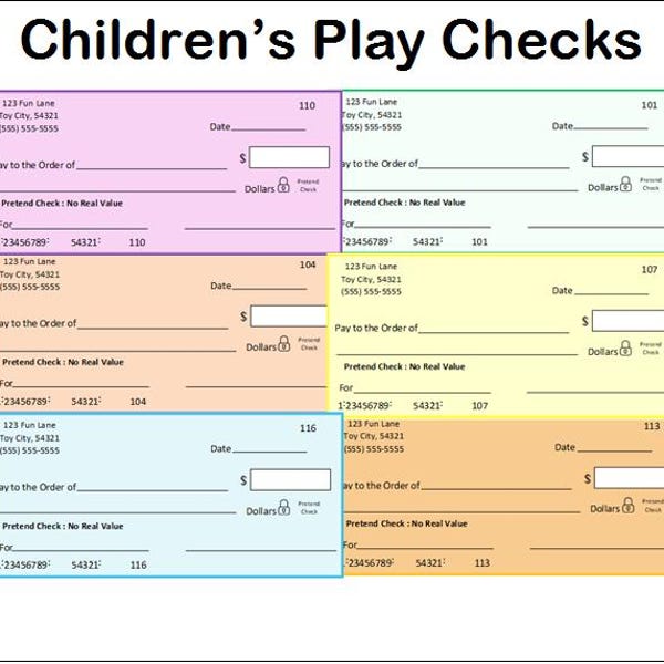 Pretend Cheque - Etsy UK