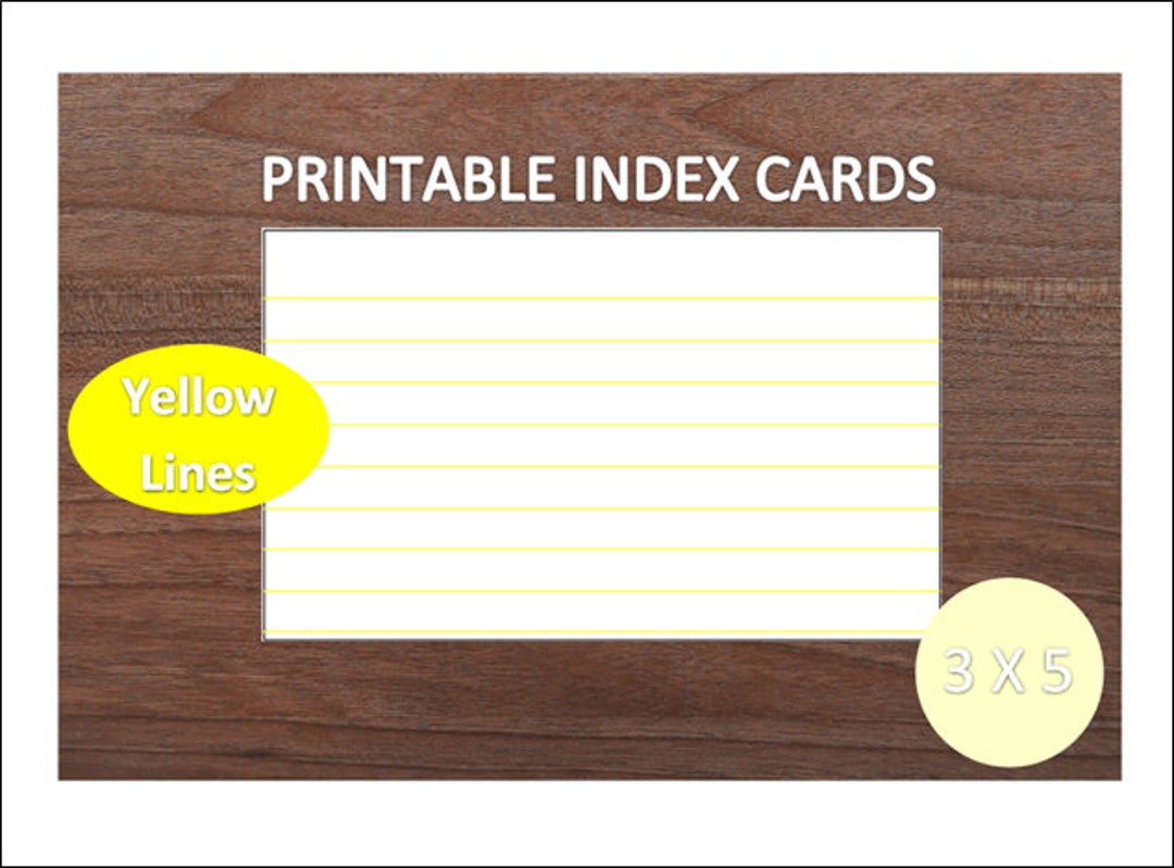 Yellow Index Card