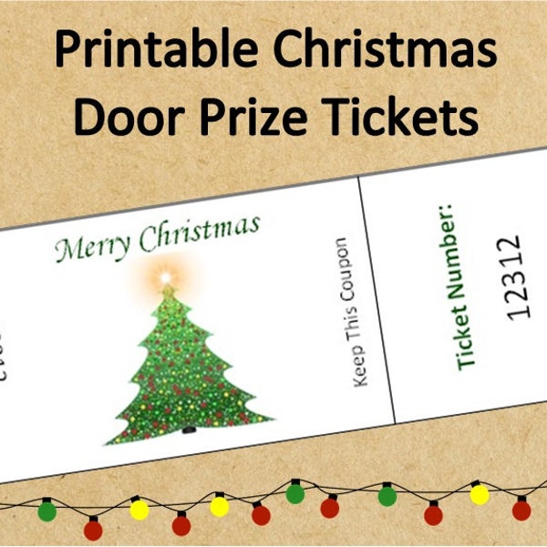 Door Prize Ticket Printable - Etsy