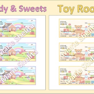 Editable Children's Play Checks~printable Pretend Play Checks~toy ...