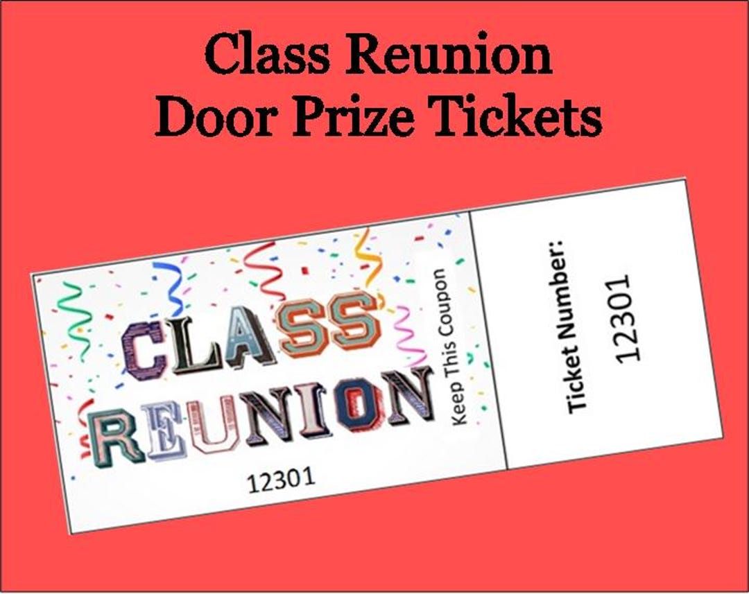 250 Numbered Ticketsinstant Download Class Reunion Door Prize ...