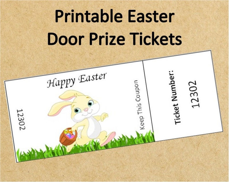 100 Numbered Ticketsinstant Download Easter Door Prize or Raffle ...