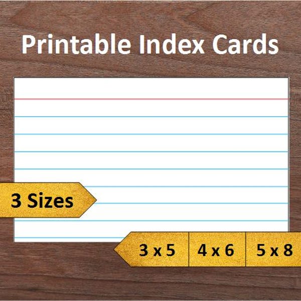 Recipe Index Card 3x5 - Etsy