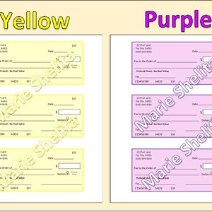 Editable Children's Play Checks~printable Pretend Play Checks~toy ...
