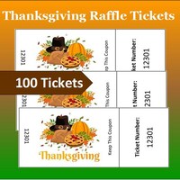 Thanksgiving Printable Raffle Ticket Template Autumn Feast Enter to Win ...