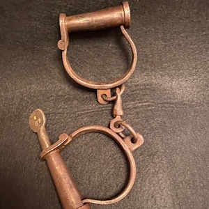 Antique or Reproduction Handcuffs Bondage Prisoner Prison Penology ...