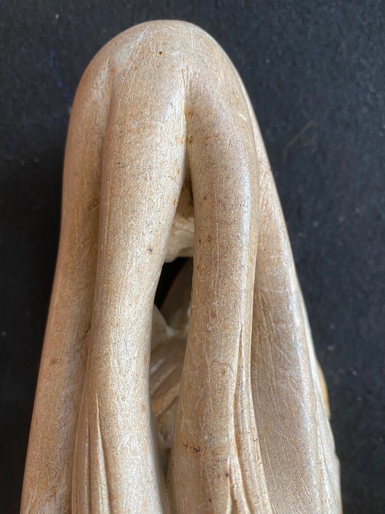 Alaska Canada Inuit Eskimo Native American Man & Bear Stone Sculpture ...