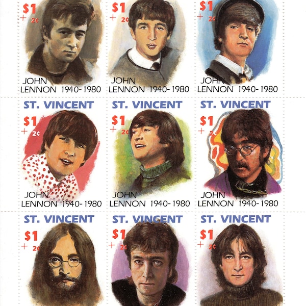 John Lennon Stamps - Etsy