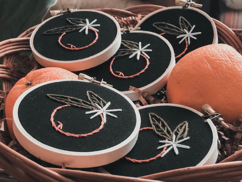 Mini Orange Embroidery | Etsy