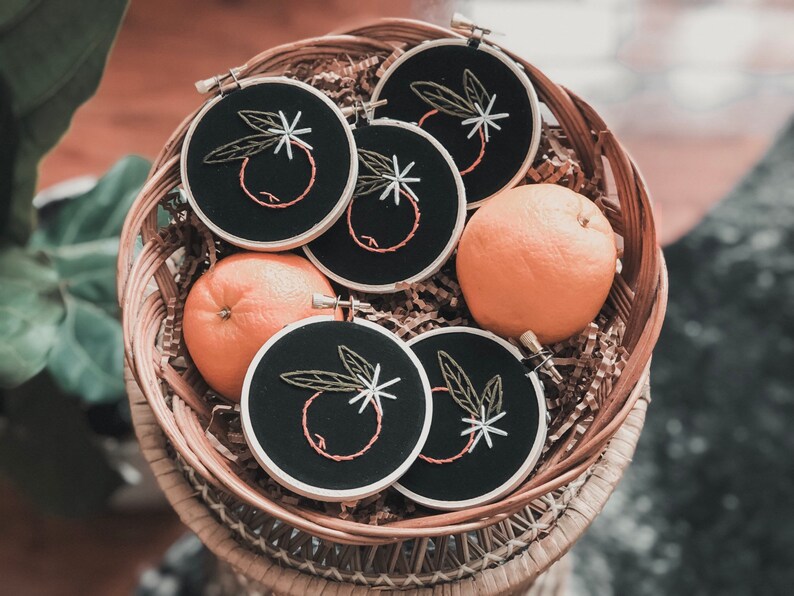 Mini Orange Embroidery | Etsy