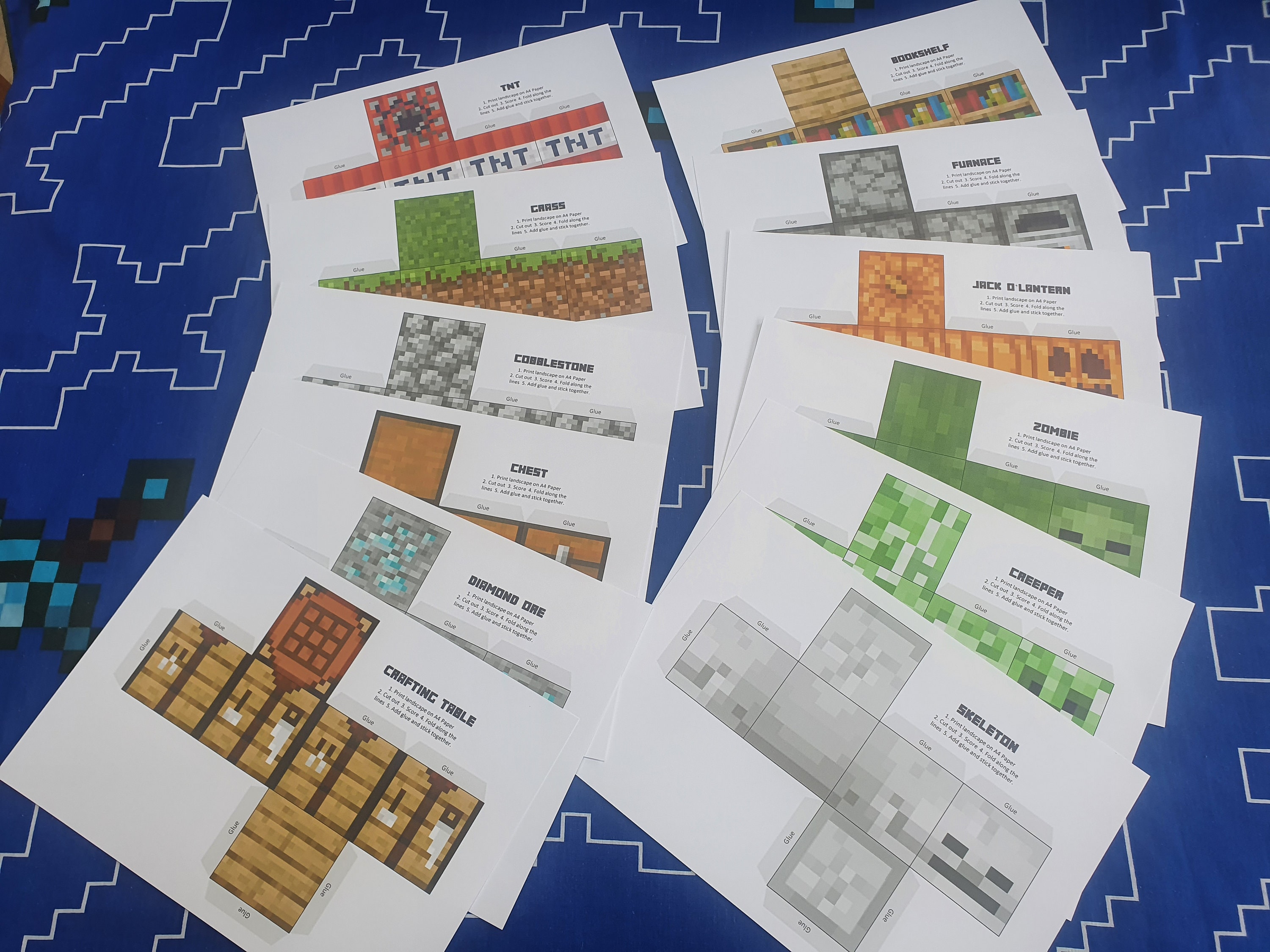 Diamond Block Minecraft Cutout