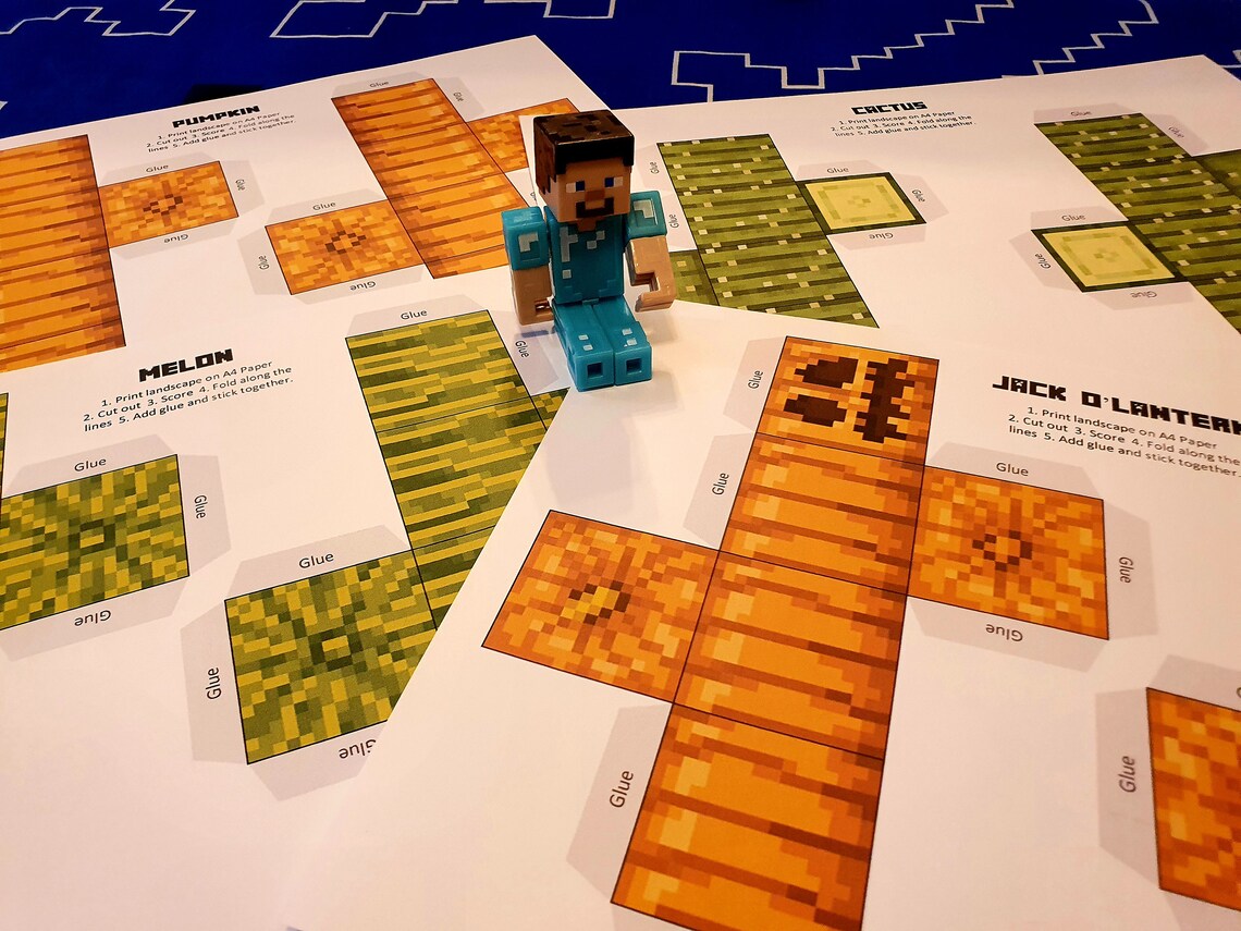 Accurate 3D Minecraft Deluxe Pack Print at Home to Build Your Own ...