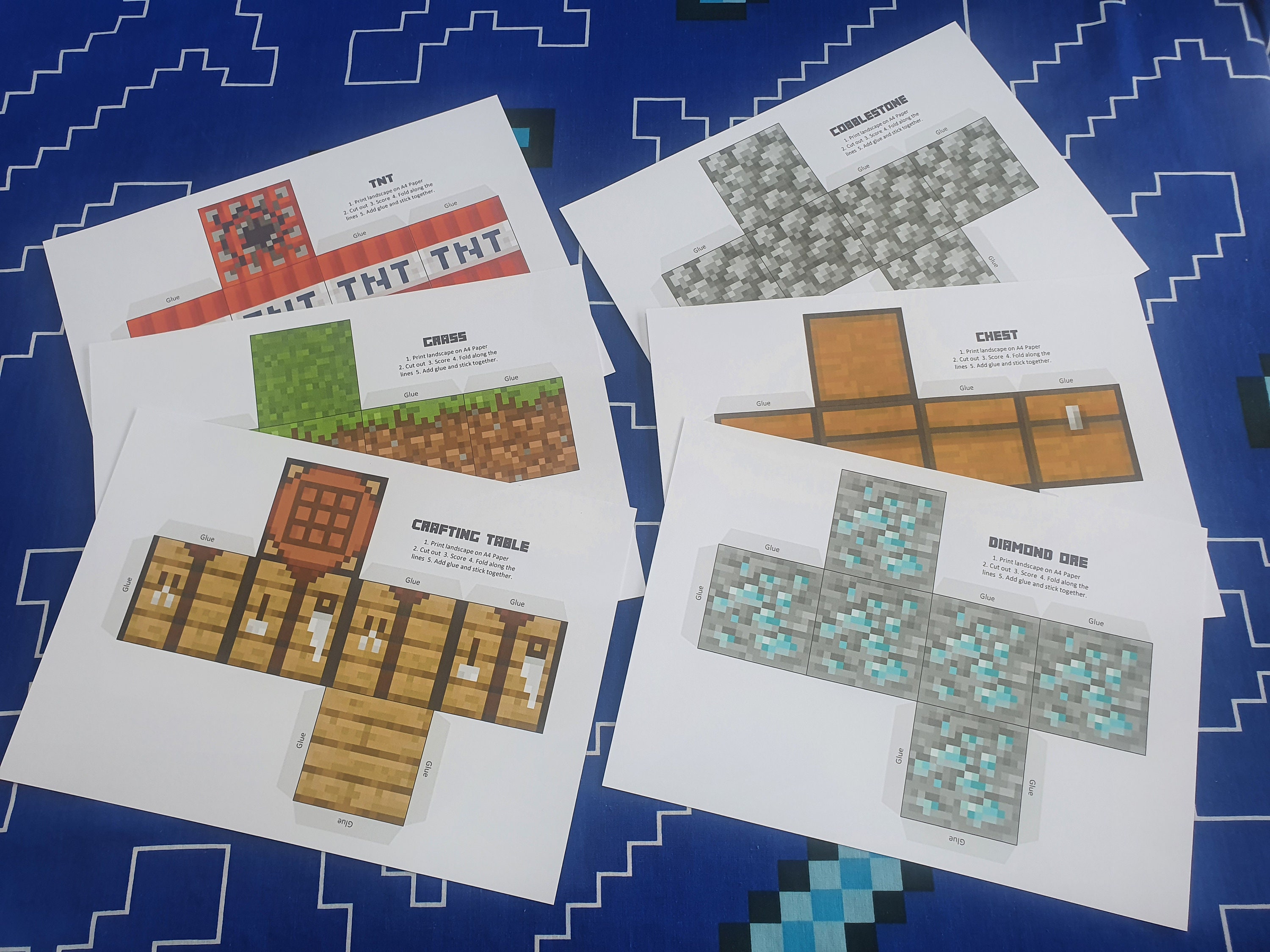 Diamond Block Minecraft Cutout