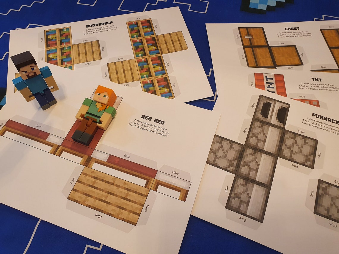 Accurate 3D Minecraft Deluxe Pack Print at Home to Build Your Own ...