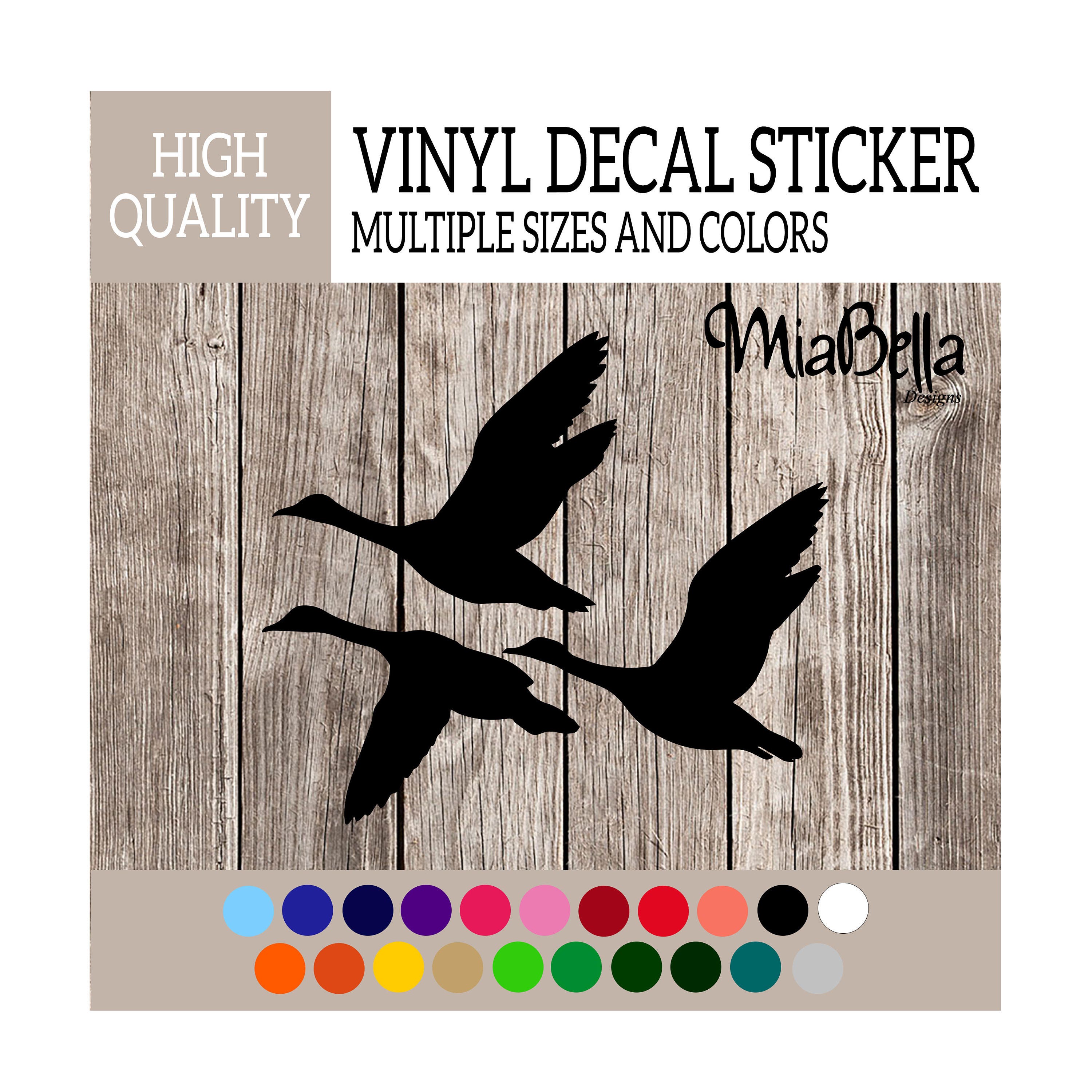 Flying Ducks Vinyl Decal Sticker Premium Matte & Glossy Vinyl | Etsy