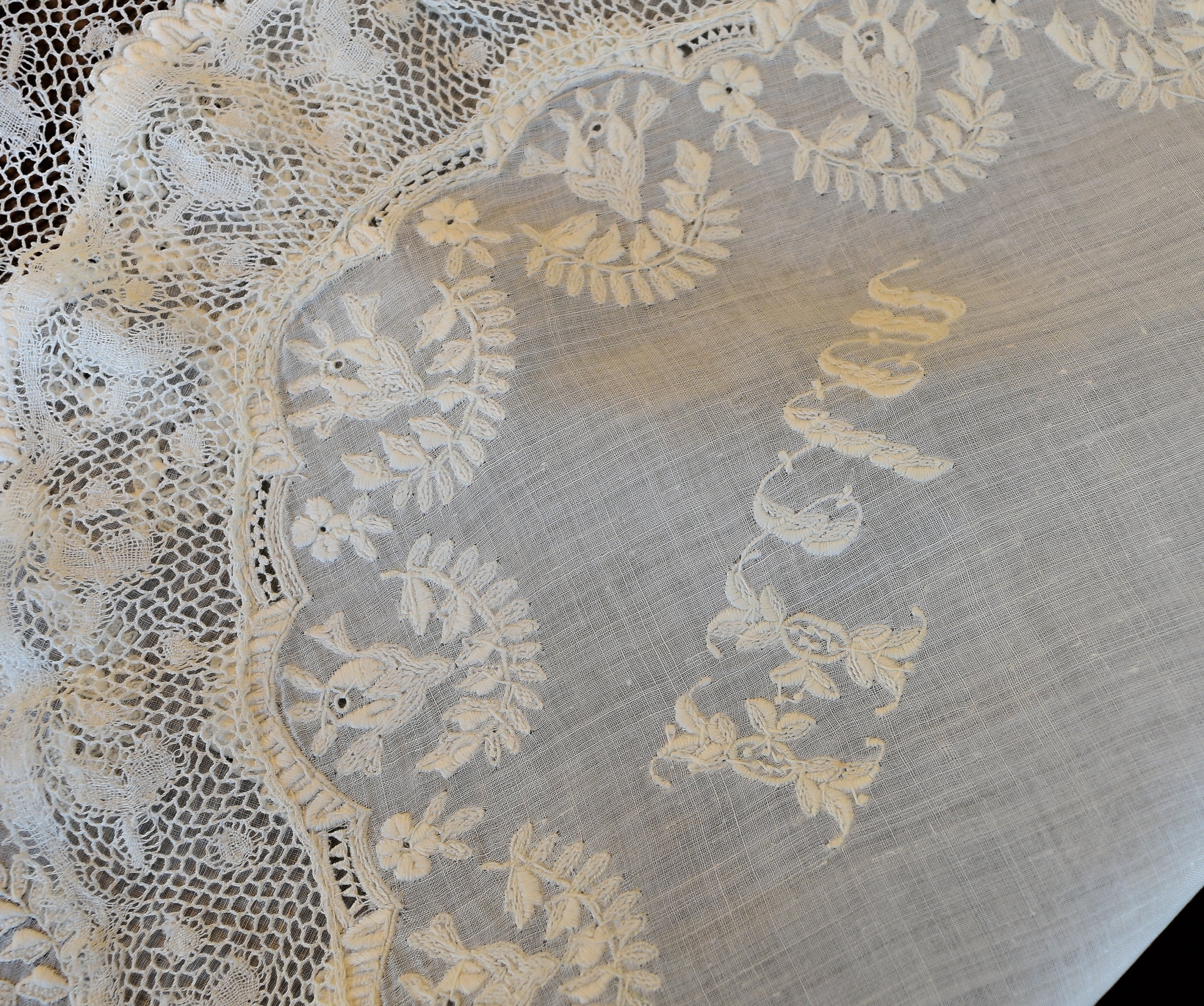 Antique Lace Wedding Hanky Hand Embroidered Swiss Hand - Etsy