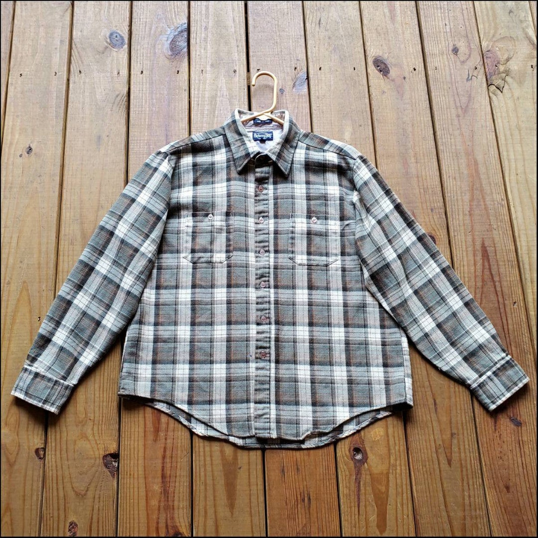 Botany 500 Men's Size XL 17-17 1/2 Vintage 70's Cream & Gray Long ...