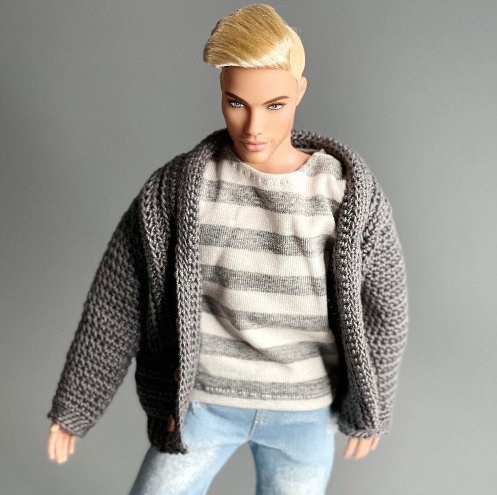 Male Doll Cardigan Crochet Pattern: 1/6 Scale (PDF Pattern) - Etsy