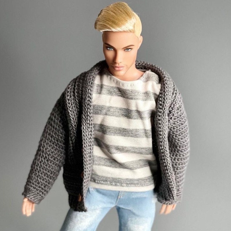 Male Doll Cardigan Crochet Pattern: 1/6 Scale (PDF Pattern) - Etsy