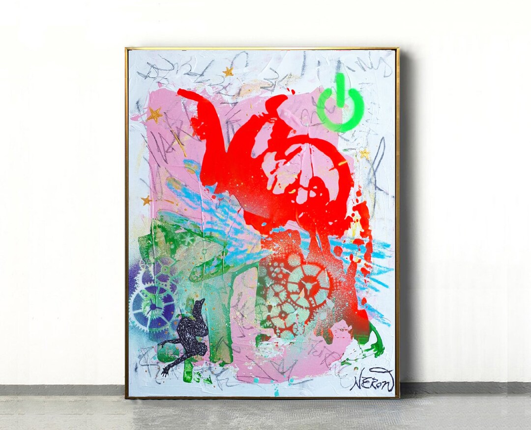 ASANA, Original, Painting, Modern, Abstract, Art, Neo Expressionism ...