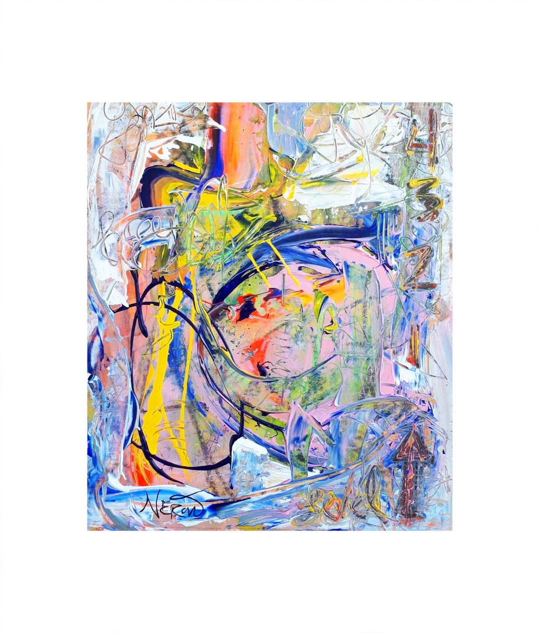 LEVEL original artwork abstract expressionist painting - Etsy France