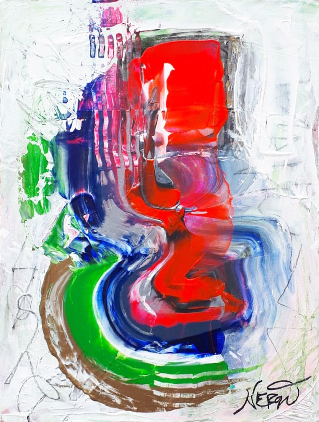 IMMATERIAL Original Painting Modern Absytract Artwork - Etsy