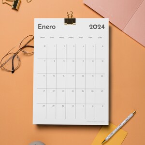 2023 2024 Spanish Monthly Calendar Portrait and Landscape Printable PDF ...