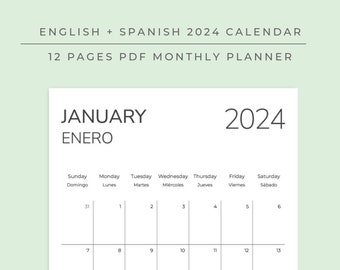 2025 Calendario En Español 2025 Calendario 2025 (Download Now) - Etsy
