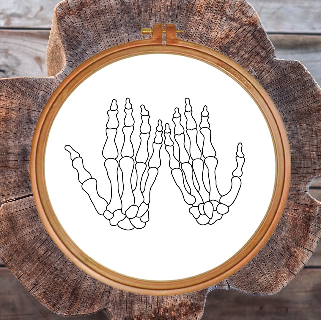 Skeleton Hands Hand Embroidery Pattern | Bones, Biology, Anatomy ...