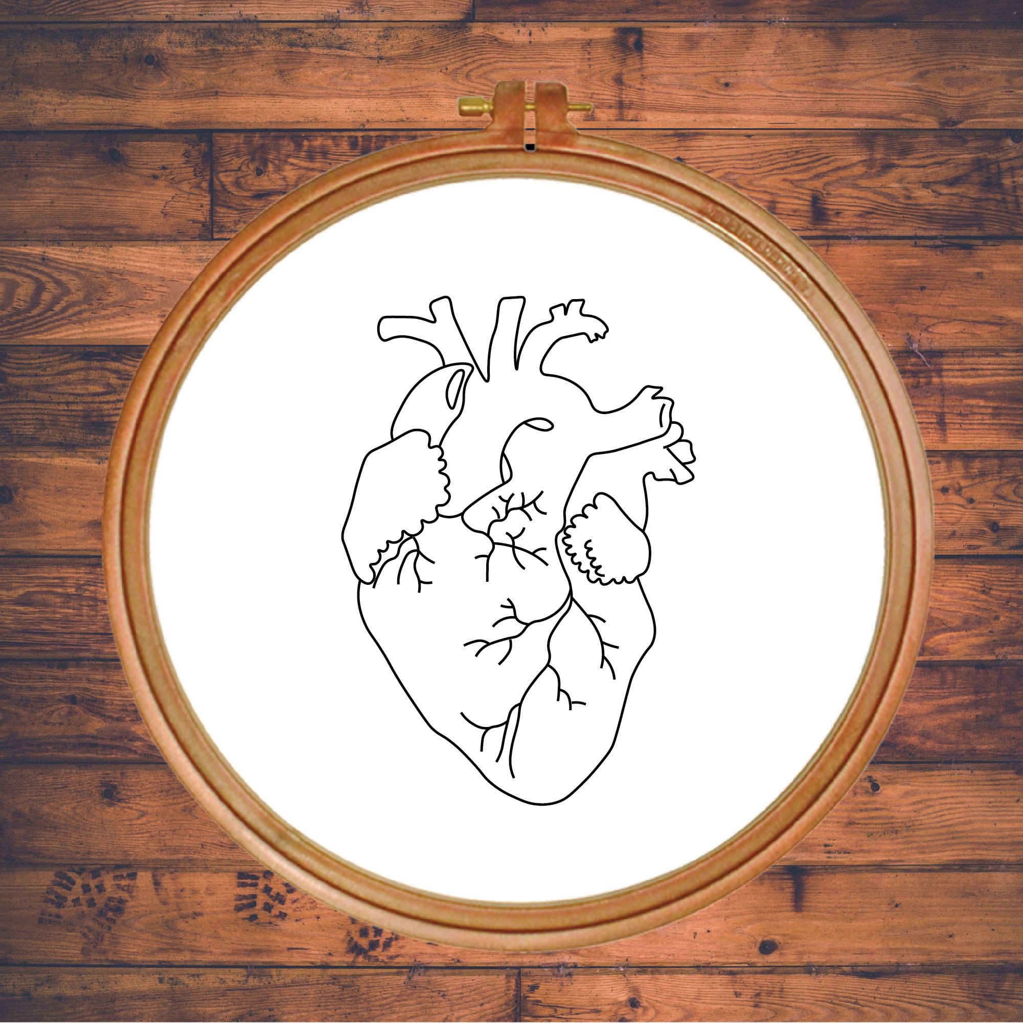 Heart Organ Hand Embroidery Pattern | Biology and Anatomy | Beginners ...