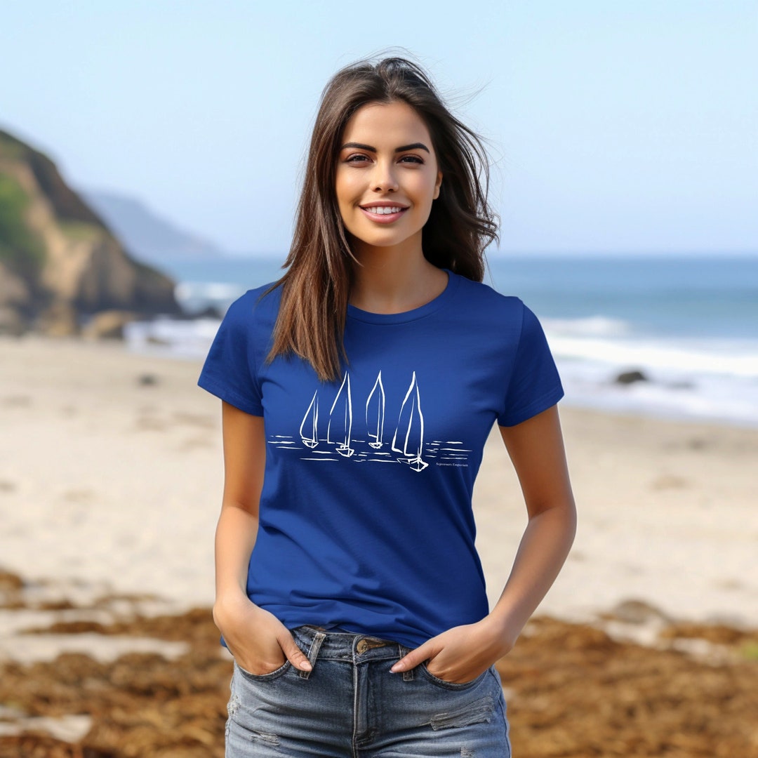 Bellacanvas 3001, Women's T-shirt, Sailboats, Water, Sailboating Shirt ...
