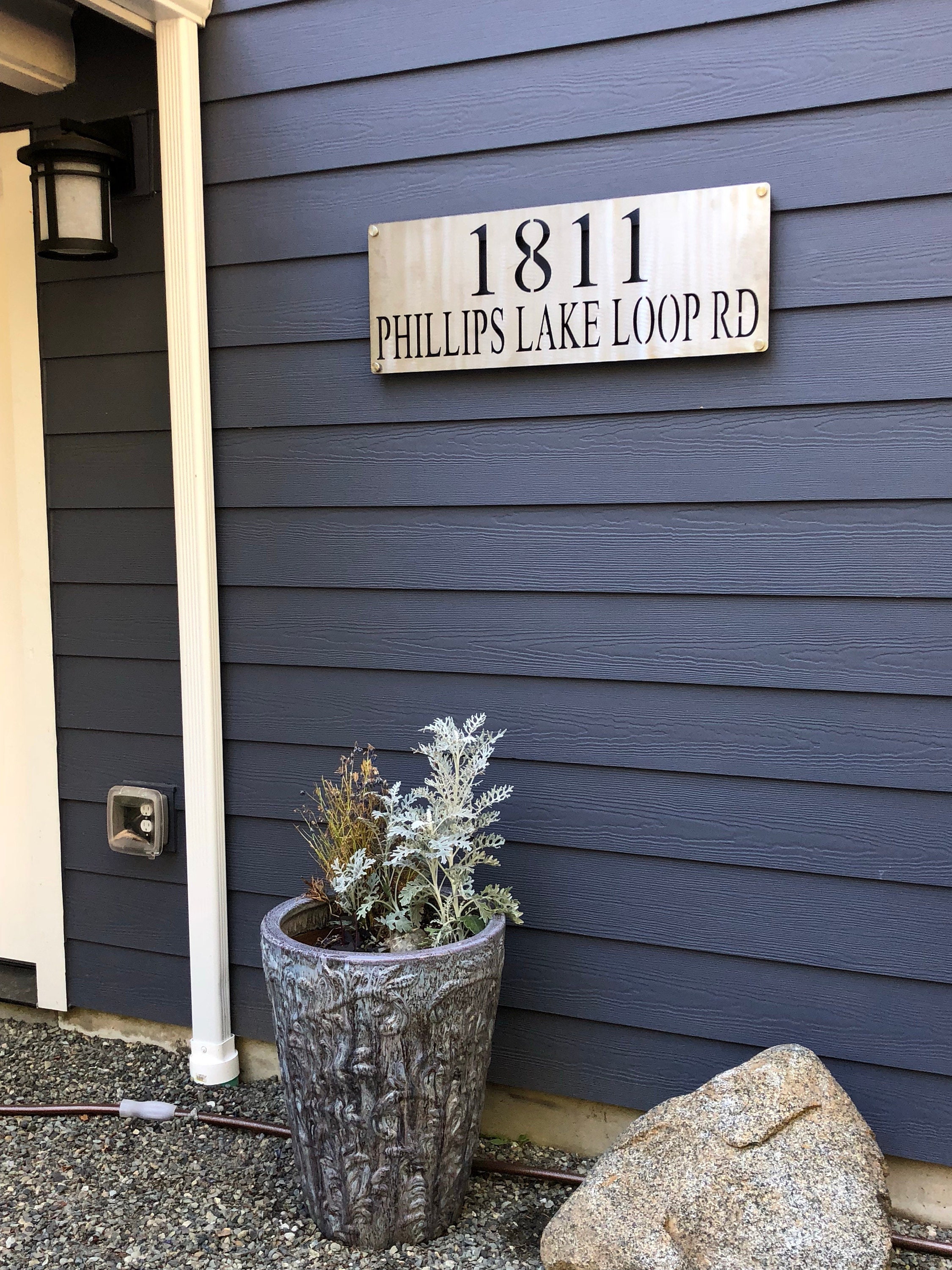 3D Stainless Steel Address Plate, Address, Monogram, Numbers, Sign ...