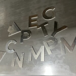 Aluminum Letters, Cnc, Laser Cut, Shapes, Gifts, Vintage, Cut to Size ...