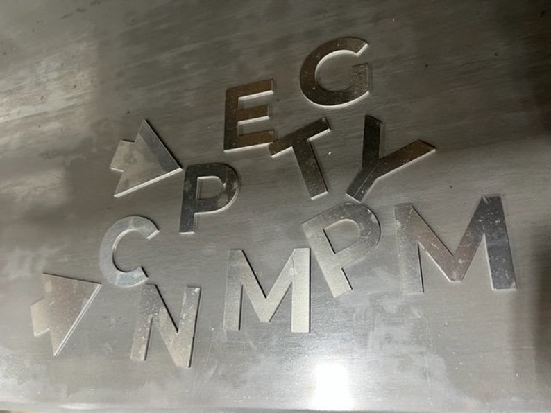 Aluminum Letters, Cnc, Laser Cut, Shapes, Gifts, Vintage, Cut to Size ...