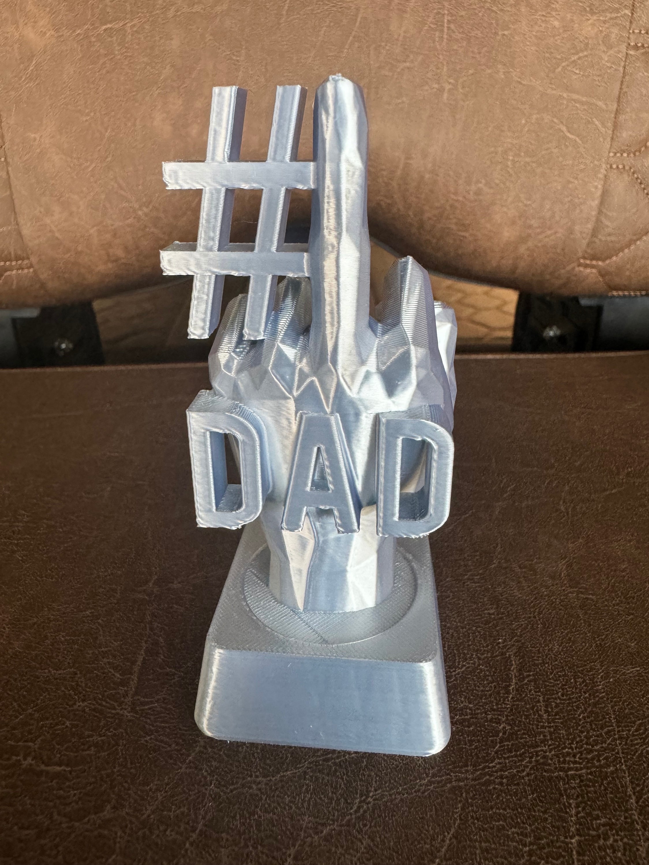 3d Print Number 1 Dad, Dad Trophy, Flicking off Finger, Father’s Day ...