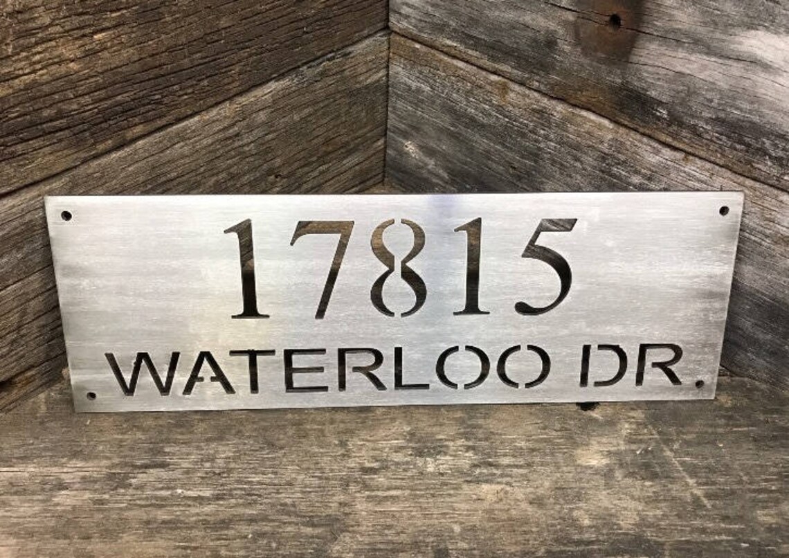 3D Stainless Steel Address Plate, Address, Monogram, Numbers, Sign ...