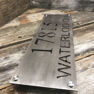 3D Stainless Steel Address Plate, Address, Monogram, Numbers, Sign ...