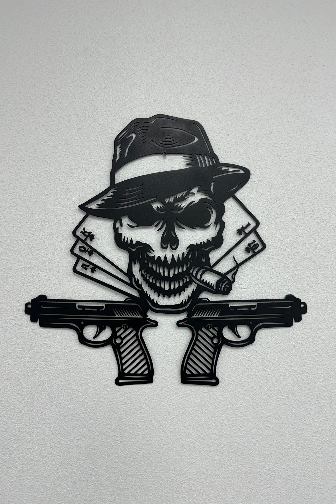 The Gambling Gangster, Cards , Pistols, Smoke, Steel, Carbon, Sign ...