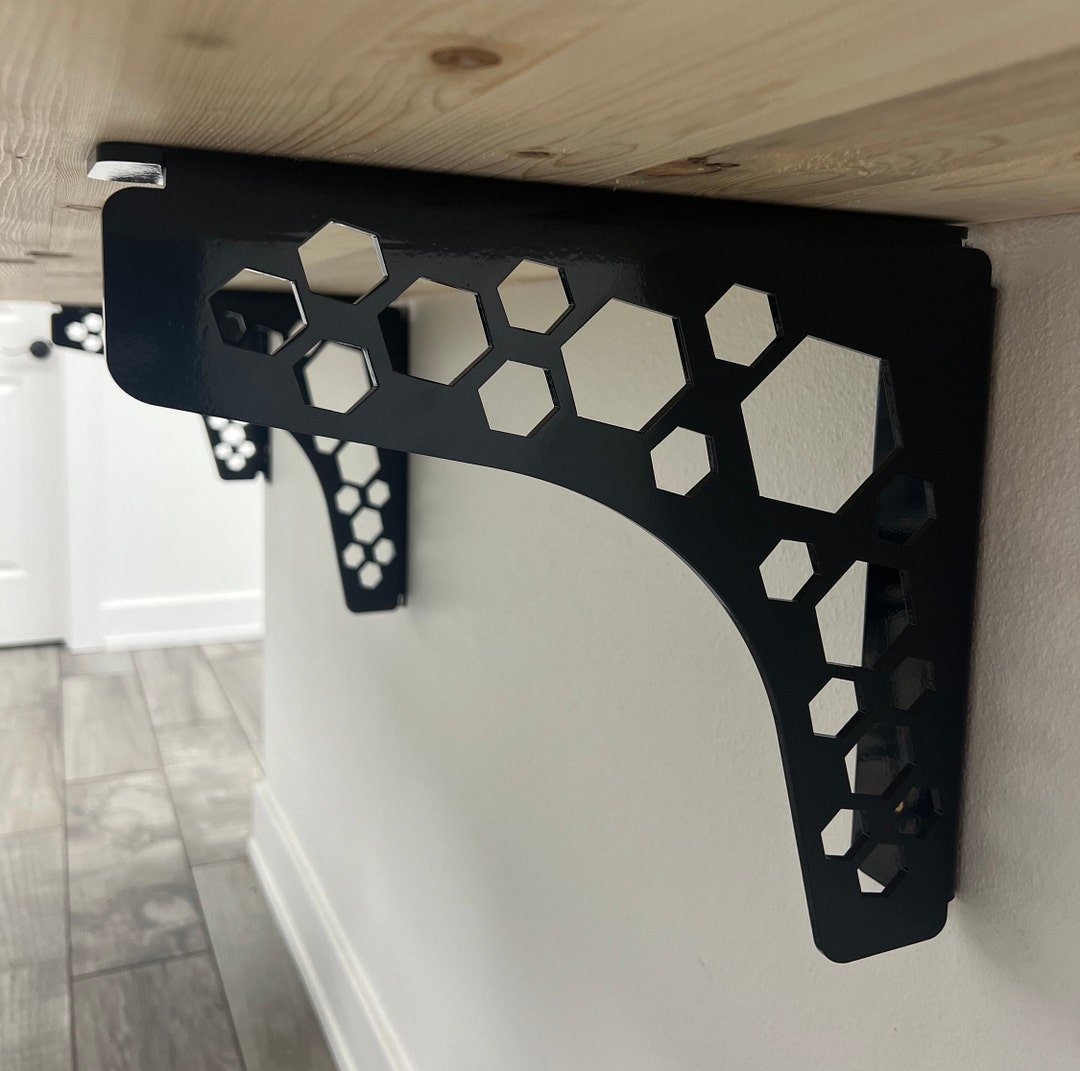 Shelf Bracket, Counter Support, Hexagon, Steel Bracket - Etsy