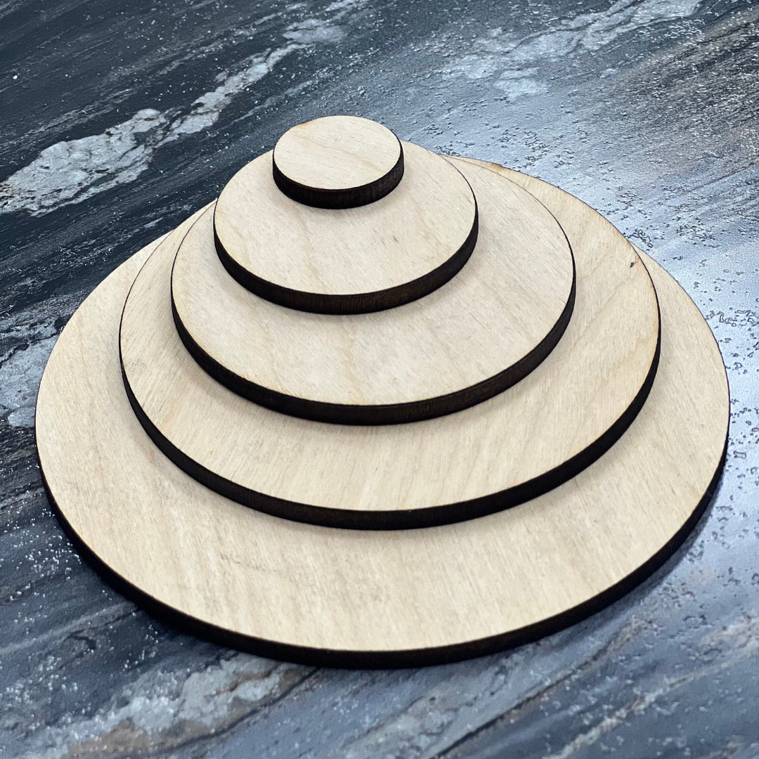 1/4 Thick Birch Ply WOOD Circle Shaped Blank, Unfinished Circle Craft ...