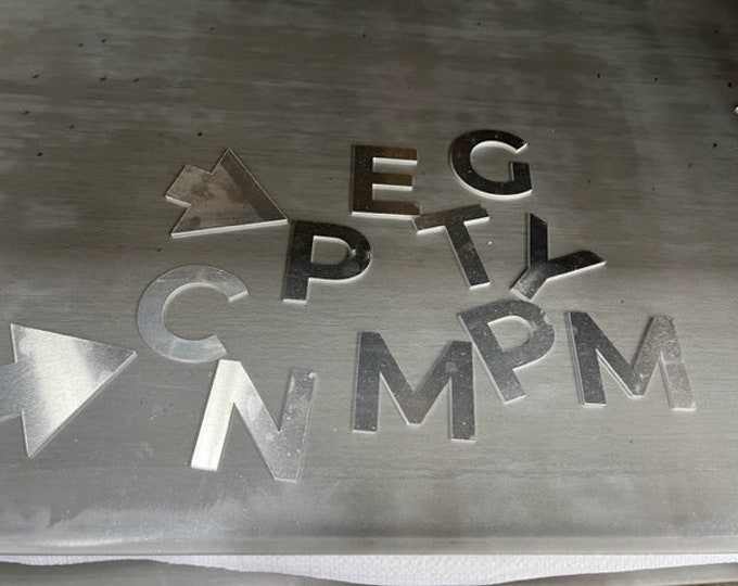 Aluminum Letters, Cnc, Laser Cut, Shapes, Gifts, Vintage, Cut to Size ...