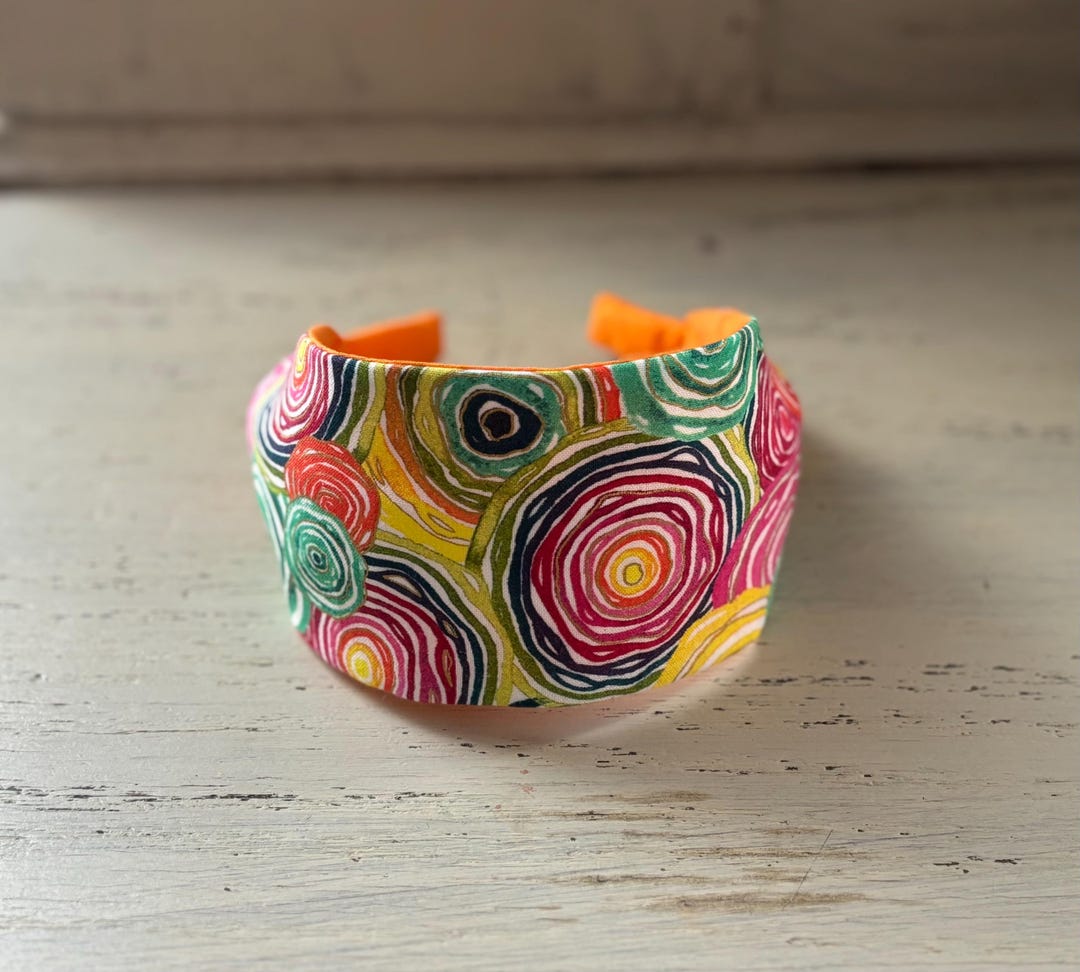 Handmade Swirl Fabric Headband - Wide Colorful Womens Headband - Etsy
