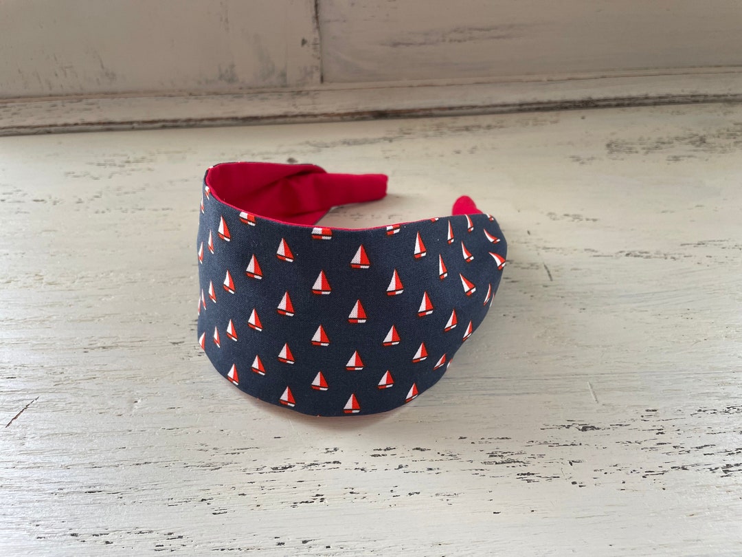 Nautical Fabric Headband, Navy Color Headband, Summer Headband ...