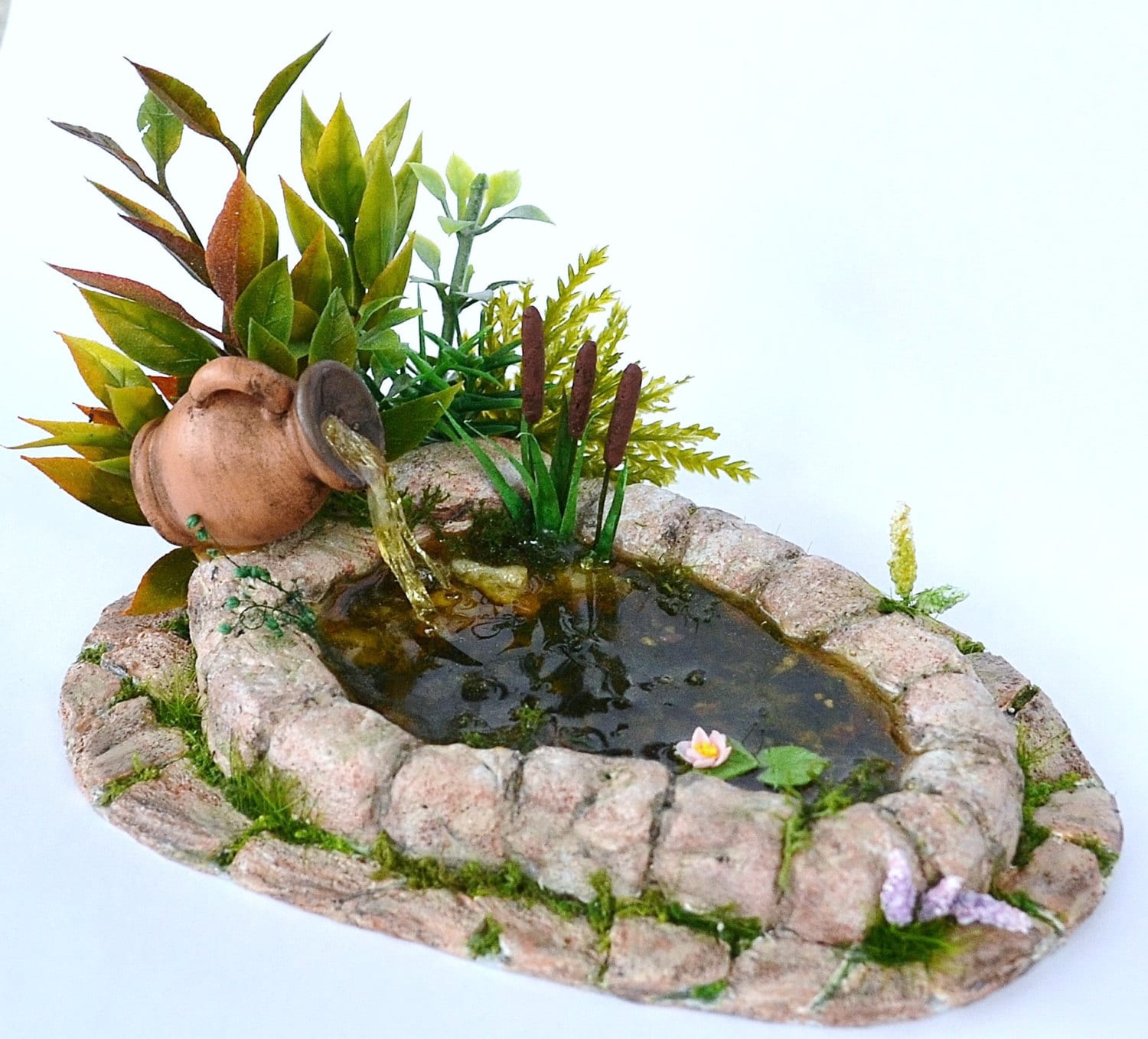 Dollhouse Miniature Garden Pond Dollhouse Garden Pond. | Etsy